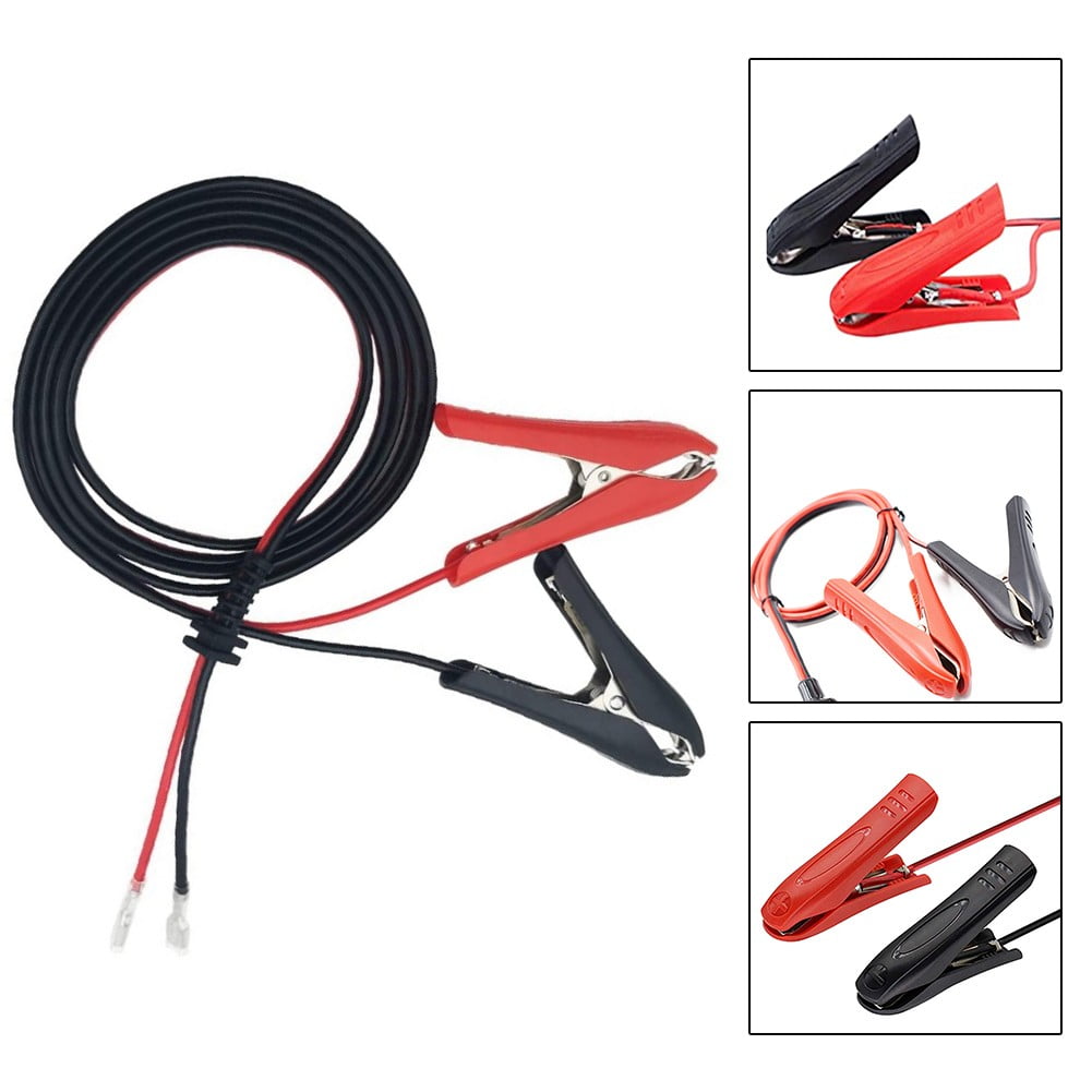 CPAN 12V 1.8m 18AWG Crimp Lock Terminal Extension Car Battery Alligator ...