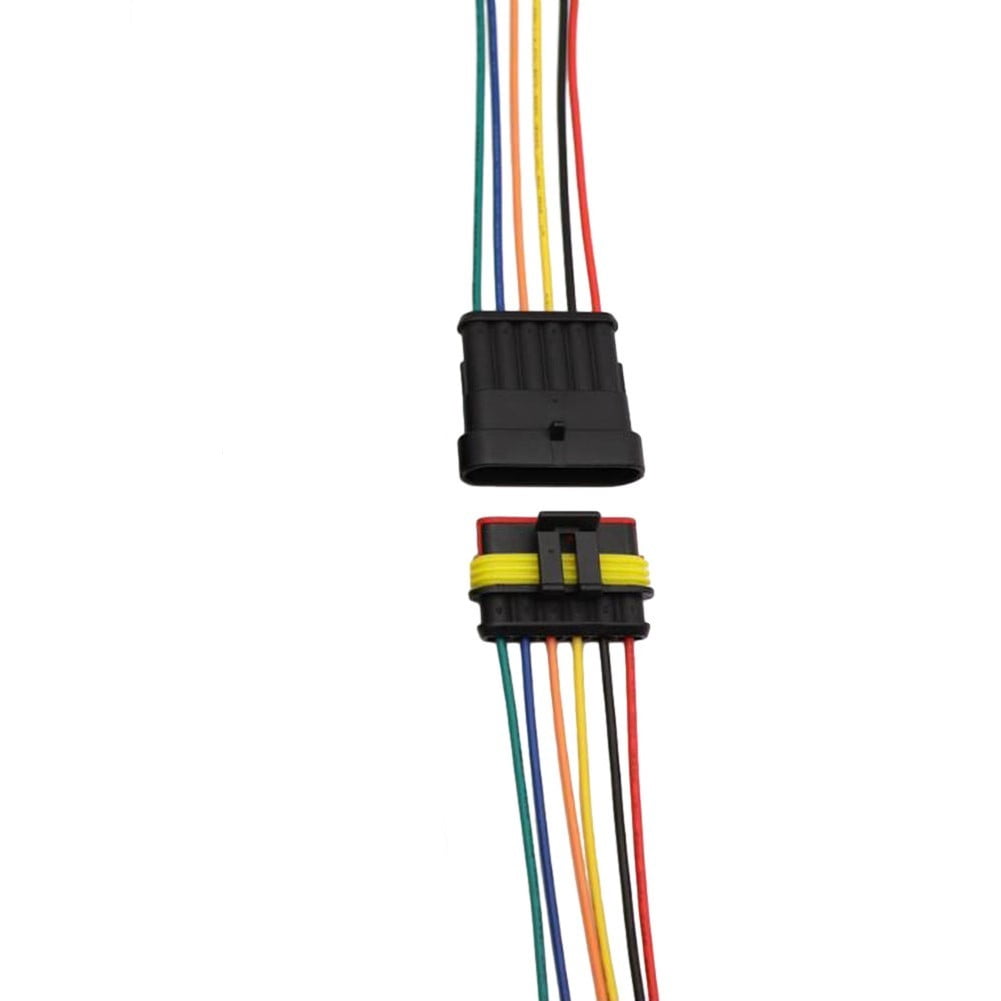 CPAN 1PC 12V 1Pin-6PIN Cable Wire Connector Plug Waterproof Sealed For ...