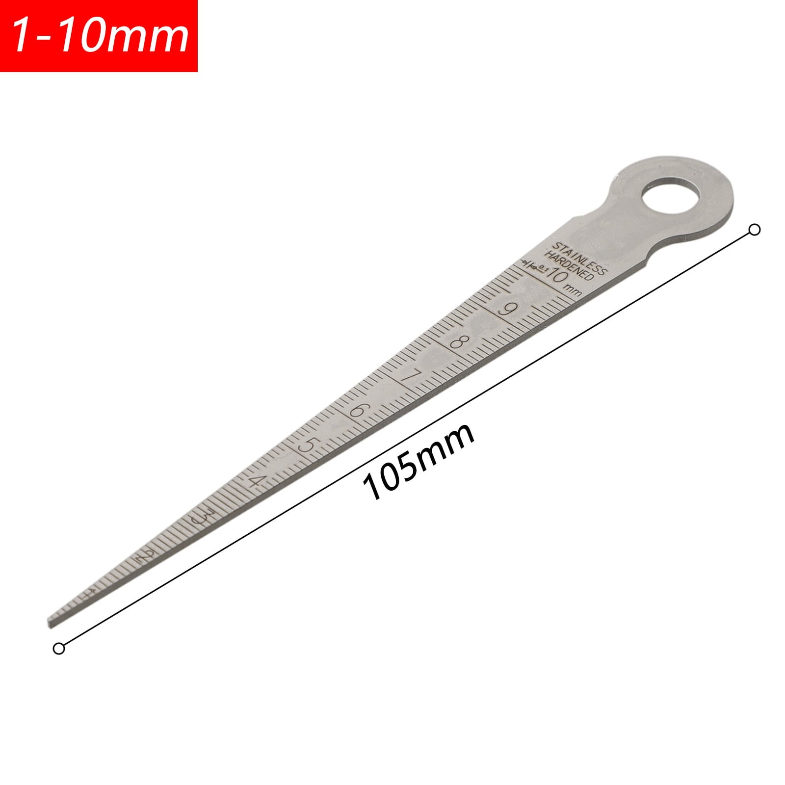 CPAN 1PC Taper Gauge Feeler Stainless Steel Gap Hole Measuring Tool 1 ...