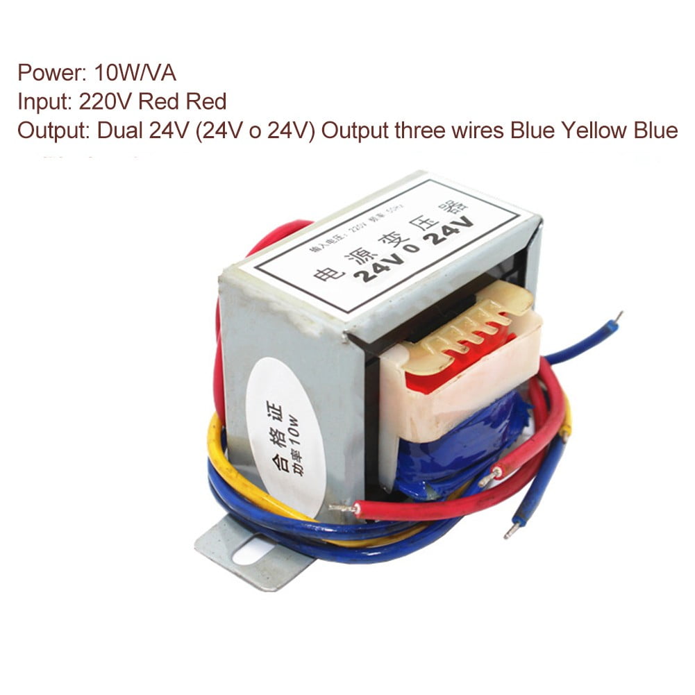 CPAN 1PCS 10W EI48 Power Transformer Input 220V Output 12V-0-12V 24V-0 ...