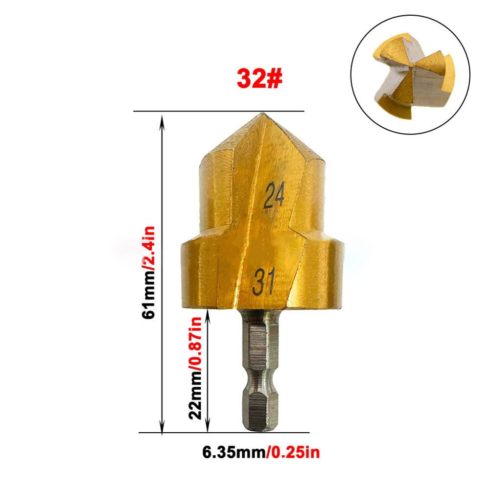 CPAN 1pc 6.35mm Hexagonal Shank Drill Bit Water Pipe Expansion Drill ...