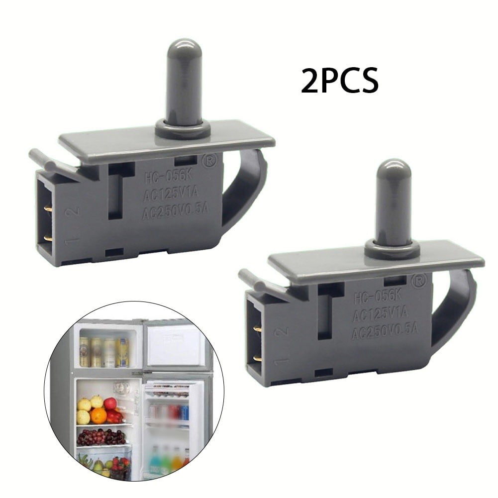 CPAN 2 PCS Refrigerator Door Light Control Normally Closed Push Button ...