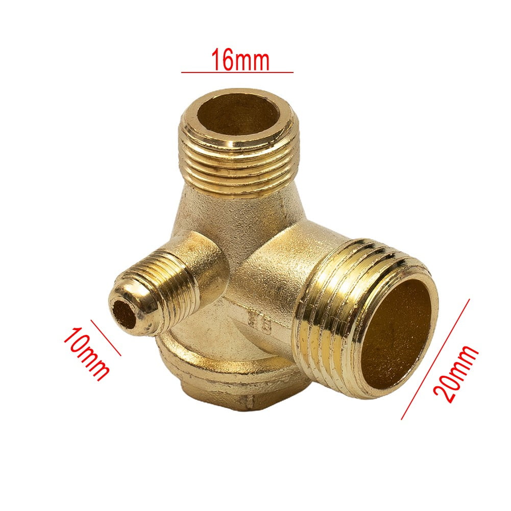 CPAN 3-Port Zinc Alloy Male Threaded Air Compressor Check Valve 90 ...