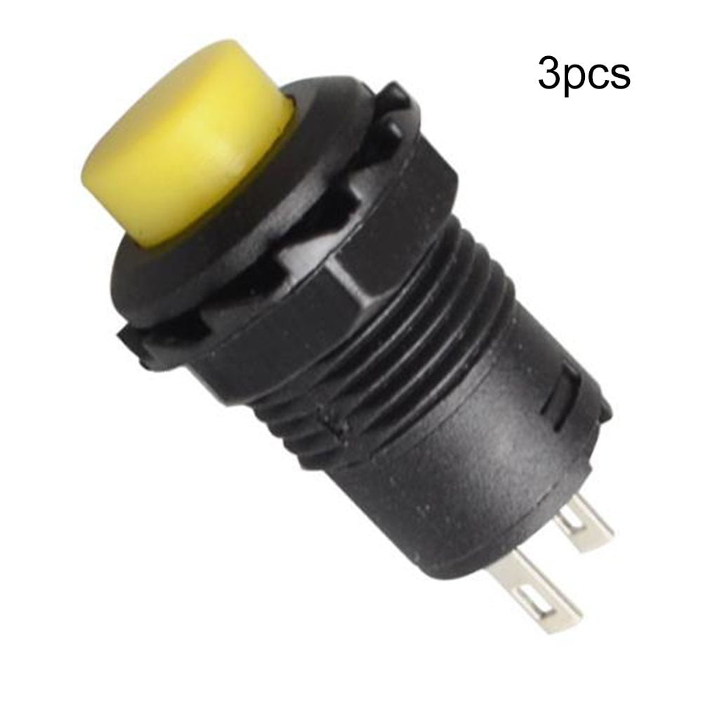 CPAN 3X Push Button ON-OFF Switch 12mm Round Latching SPST For Car Dash ...