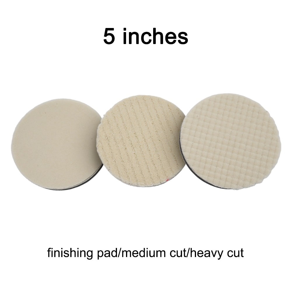 CPAN 3in 5in 6in 7in Wool Polishing Pads Buffing Pads Waxing Pads For ...