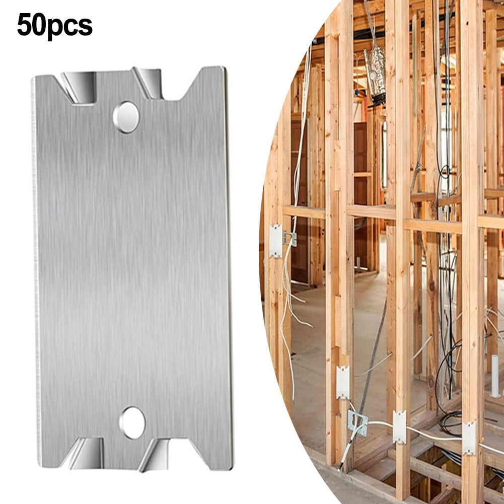 CPAN 50pcs Nail Plates Studs Steel Safety to Protect Plumbing Wiring ...
