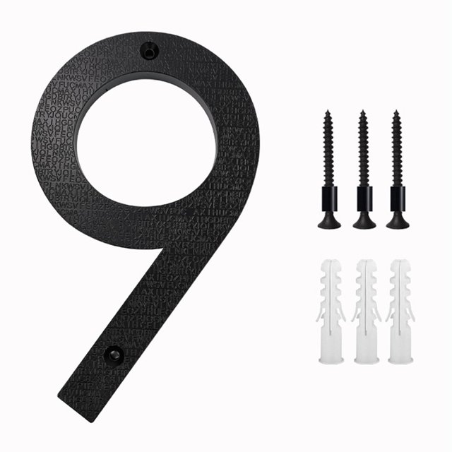 CPAN 8inch Modern Floating House Numbers Large Black Shadow Home ...