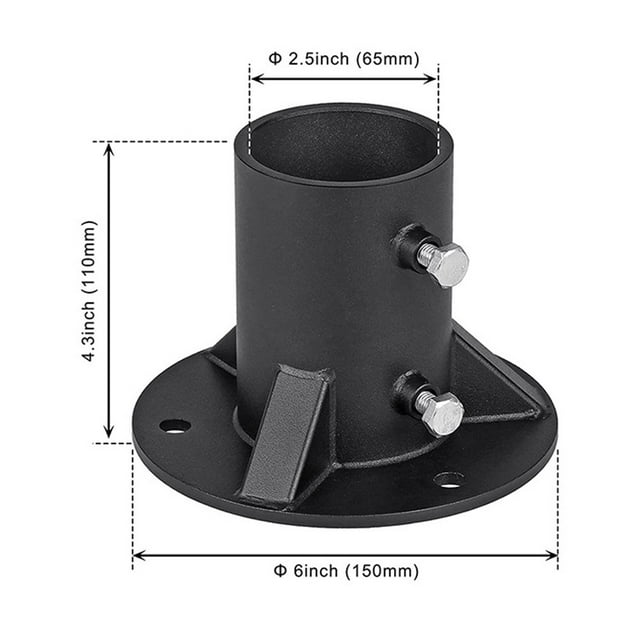 CPAN Chain Link Fence Post Base Flange Railing Floor Flanges Steel ...