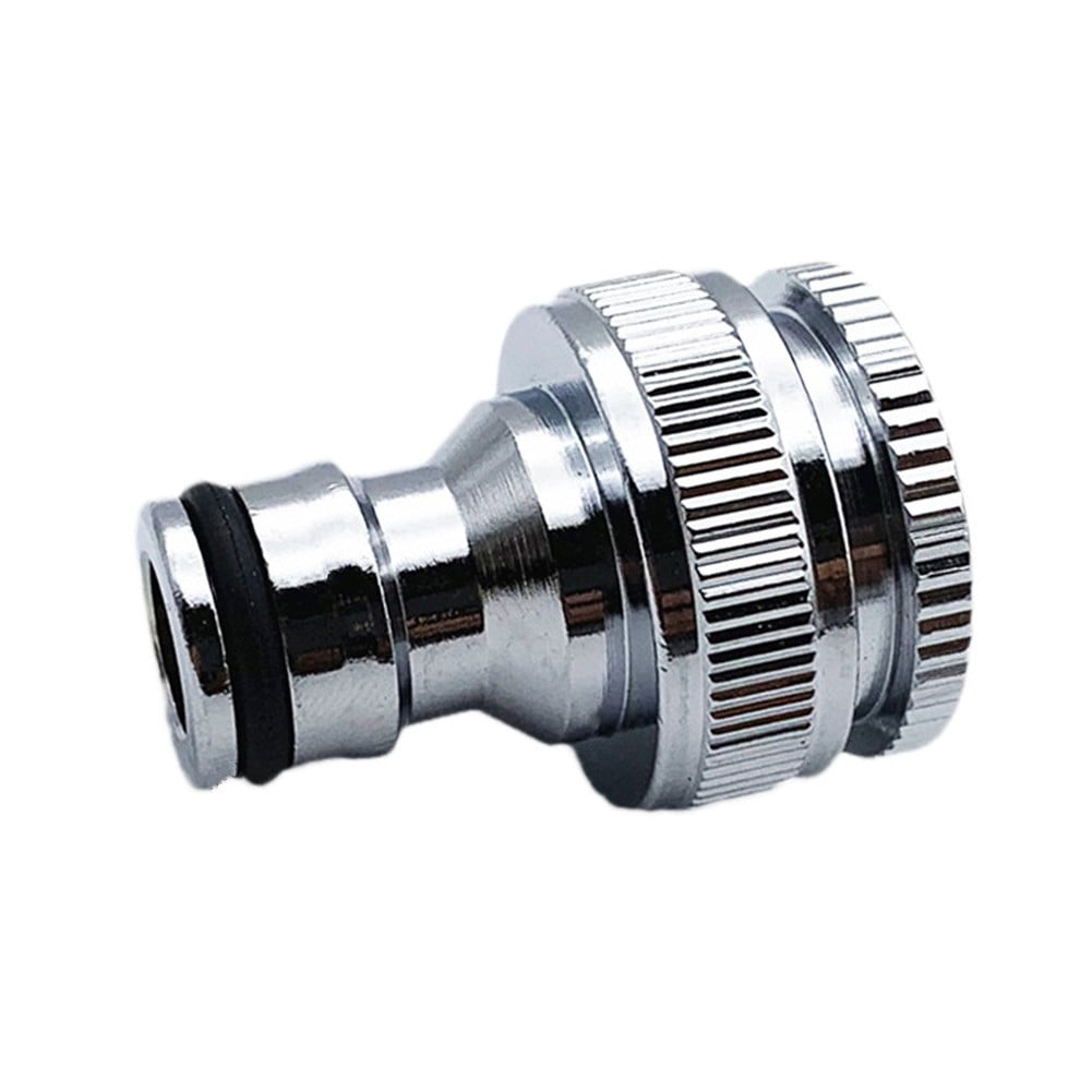 CPAN Chrome Brass Hose Tap Connector 3/4" 1/2" Threaded Garden Water ...