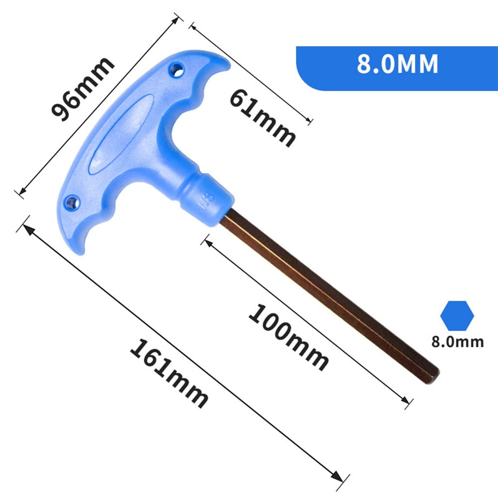CPAN H2-H10 T Type Hex Wrench Tool Long Handle for Furniture Assembly ...
