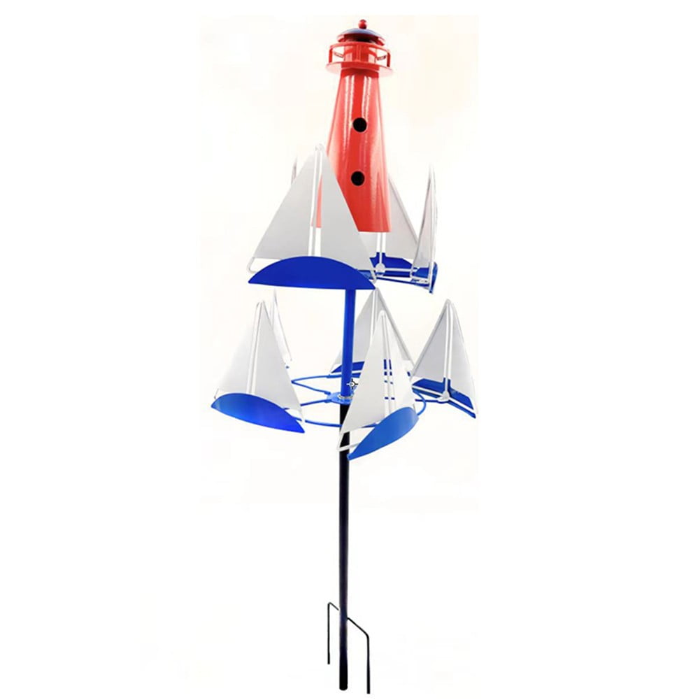 CPAN Outdoor Sailboat Windmill Unique Design Garden Ornament Windmill ...