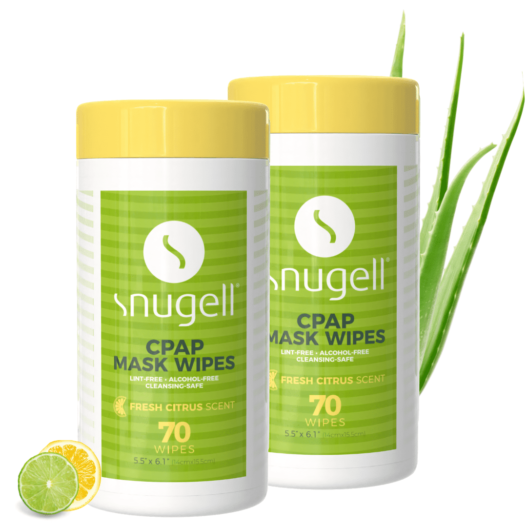 CPAP Mask Wipes by Snugell (2 Canister, 70 Count) - Fresh Citrus Scent ...