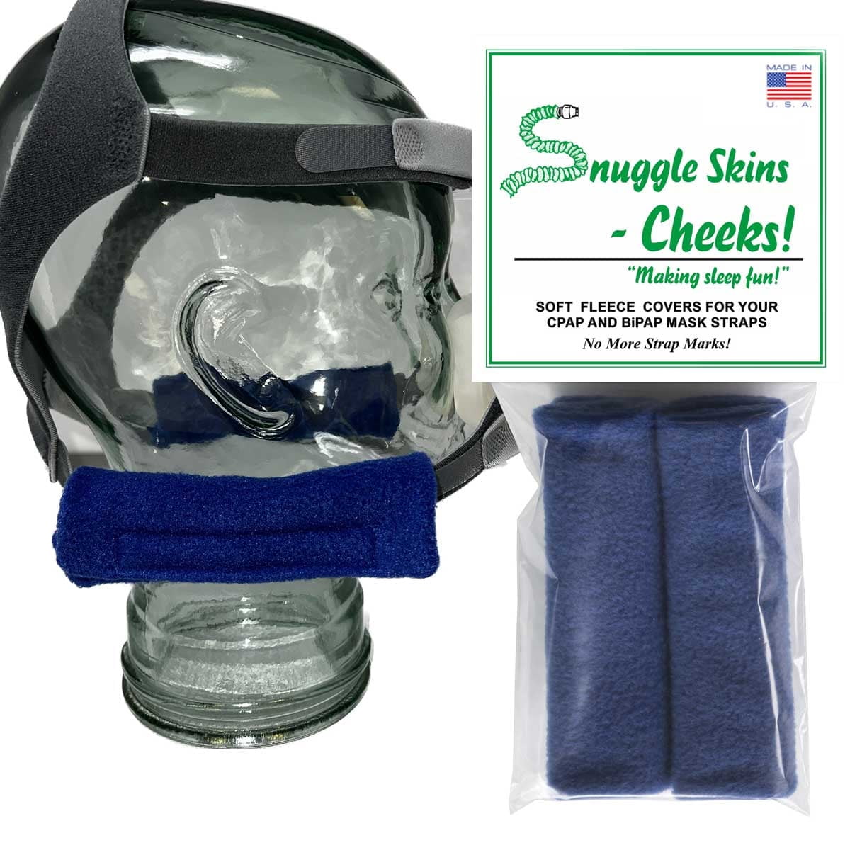 CPAP Strap Covers -Made in the USA -2-Layered Fleece CPAP Strap ...