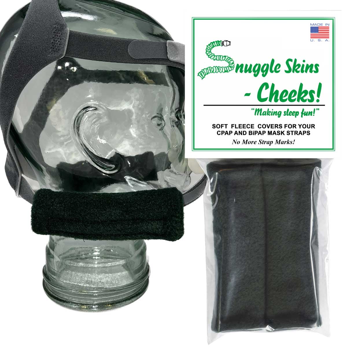 CPAP Strap Covers - Made in the USA -2-Layered Fleece CPAP Strap ...