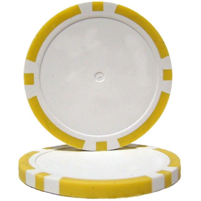 CPBL14-YELLOW-25 Roll of 25 - Yellow Blank Poker Chips - 14 Gram ...