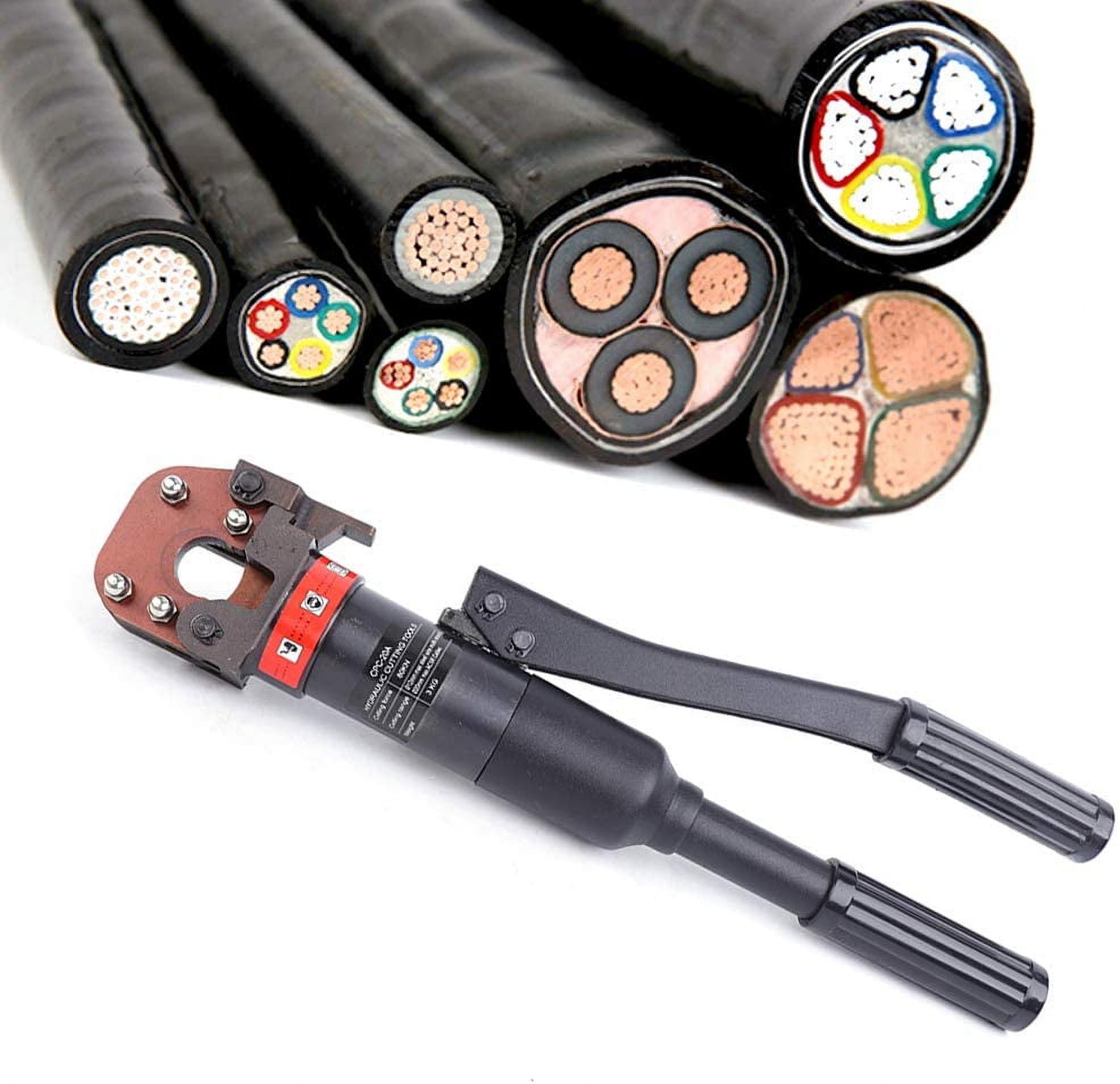 CPC-20A Hydraulic Cable Cutter, Heavy Duty Wire Rope Cutting Tool, 6T ...