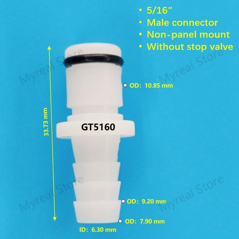 CPC Plastic Quick Insert Connector Drain Valve 5/16 Normal Male ...