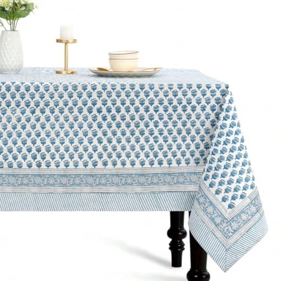 CPC Tablecloth 100 Cotton 60x60 Inch Indian Block Print Square Table ...