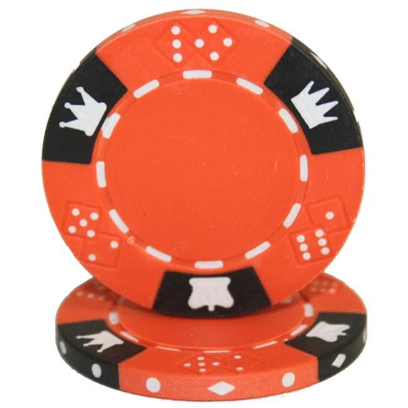 CPCD-ORANGE-25 Roll of 25 - Crown & Dice 3 Tone 14 gram - Orange ...