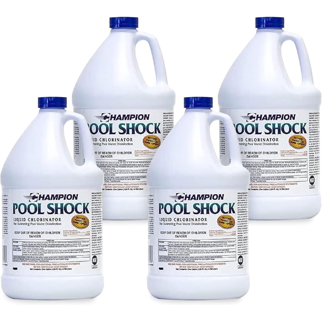 CPDI Champion Pool Shock 1-Gal 12.5% Commercial-Grade Liquid Chlorine ...
