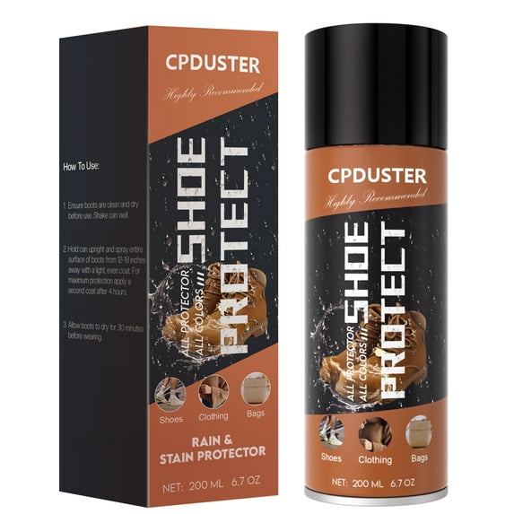 CPDUSTER Protect Shoe Protector Sprays - 6.76 Ounces Rain & Stain Water ...
