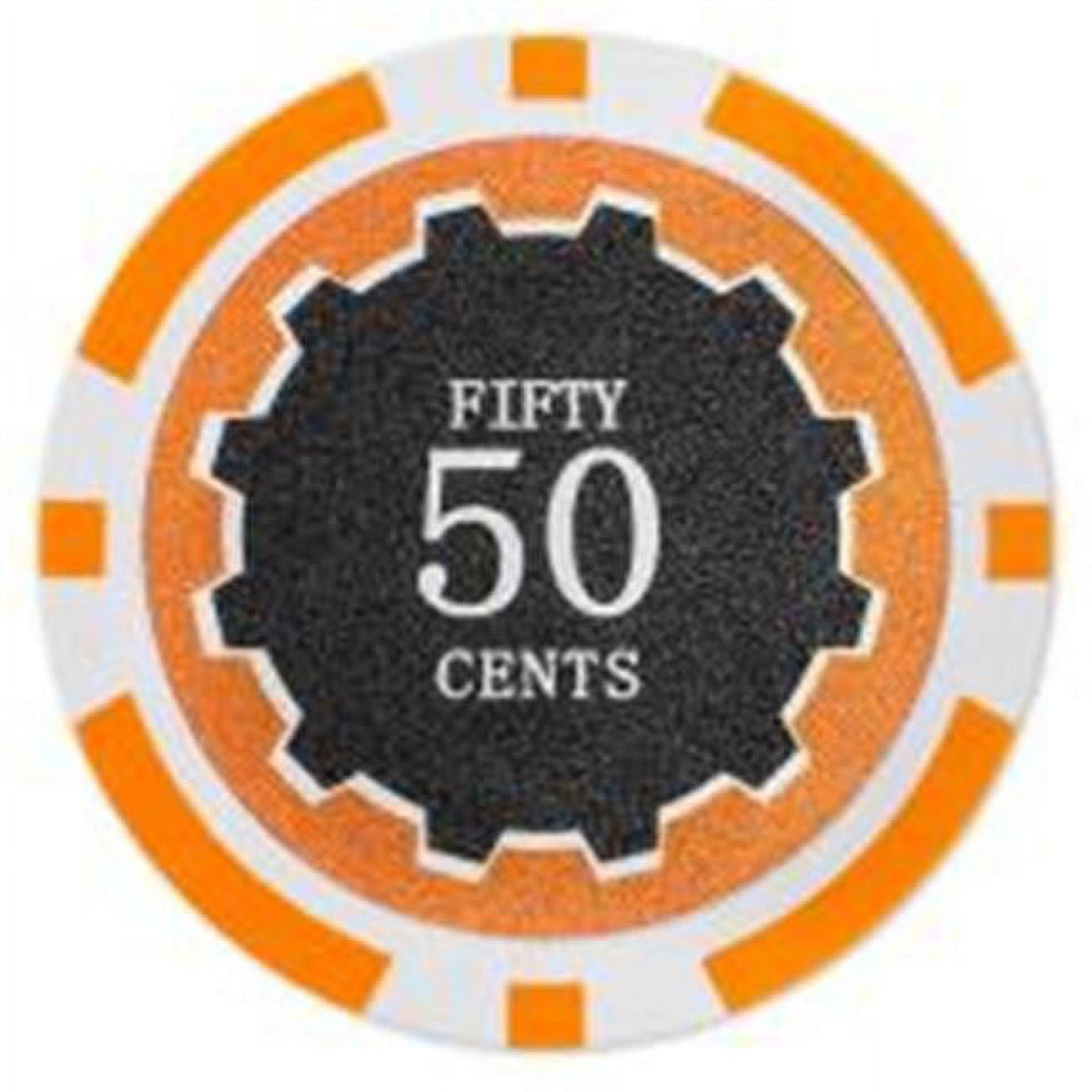 CPEC-50c-25 14 g Eclipse Poker Chips - 50 Cent - Roll of 25 - Walmart.com