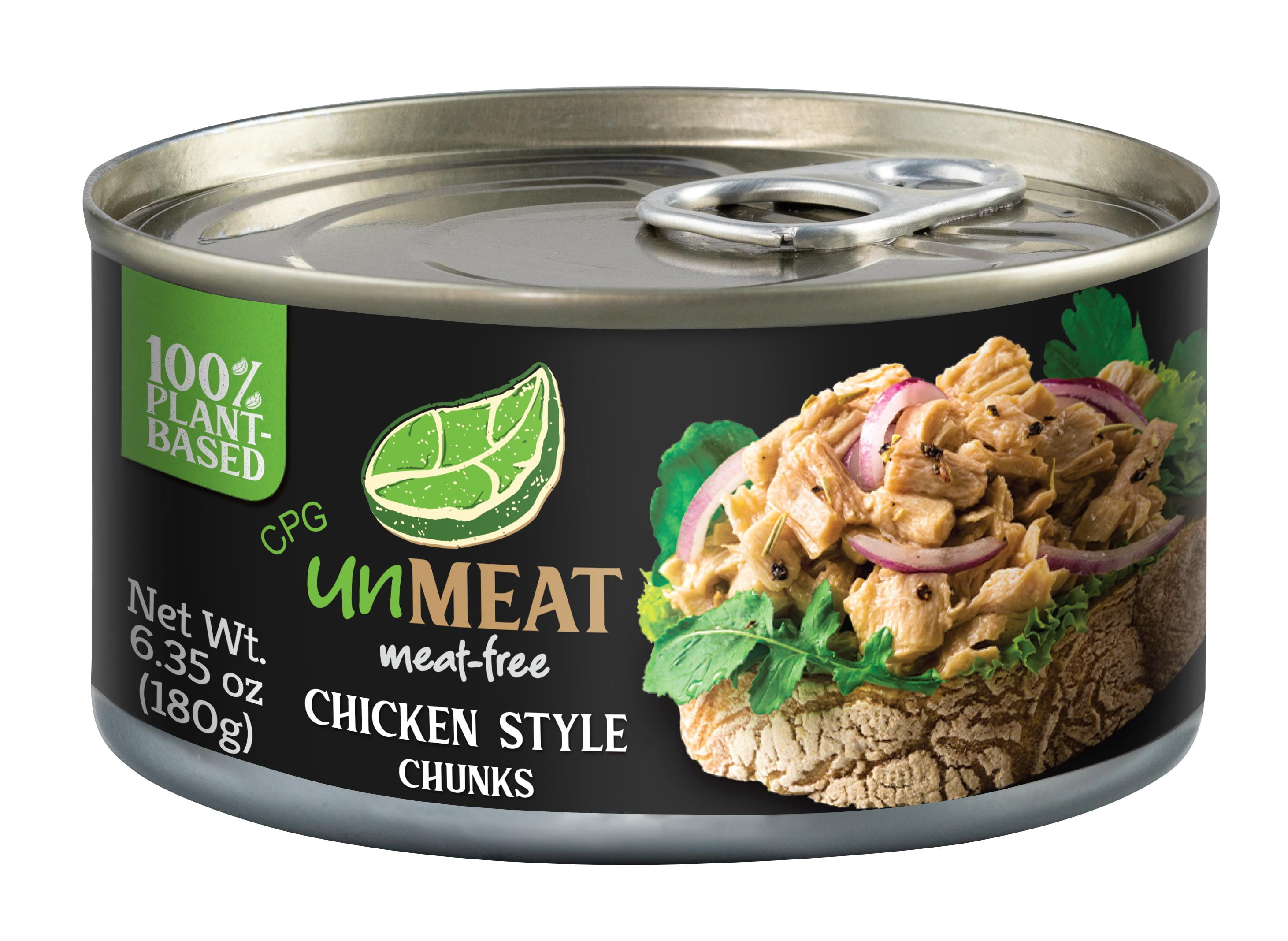 CPG unMEAT Cooked Chicken Breast-Style Chunks, 6.35oz Can, 100% Plant ...