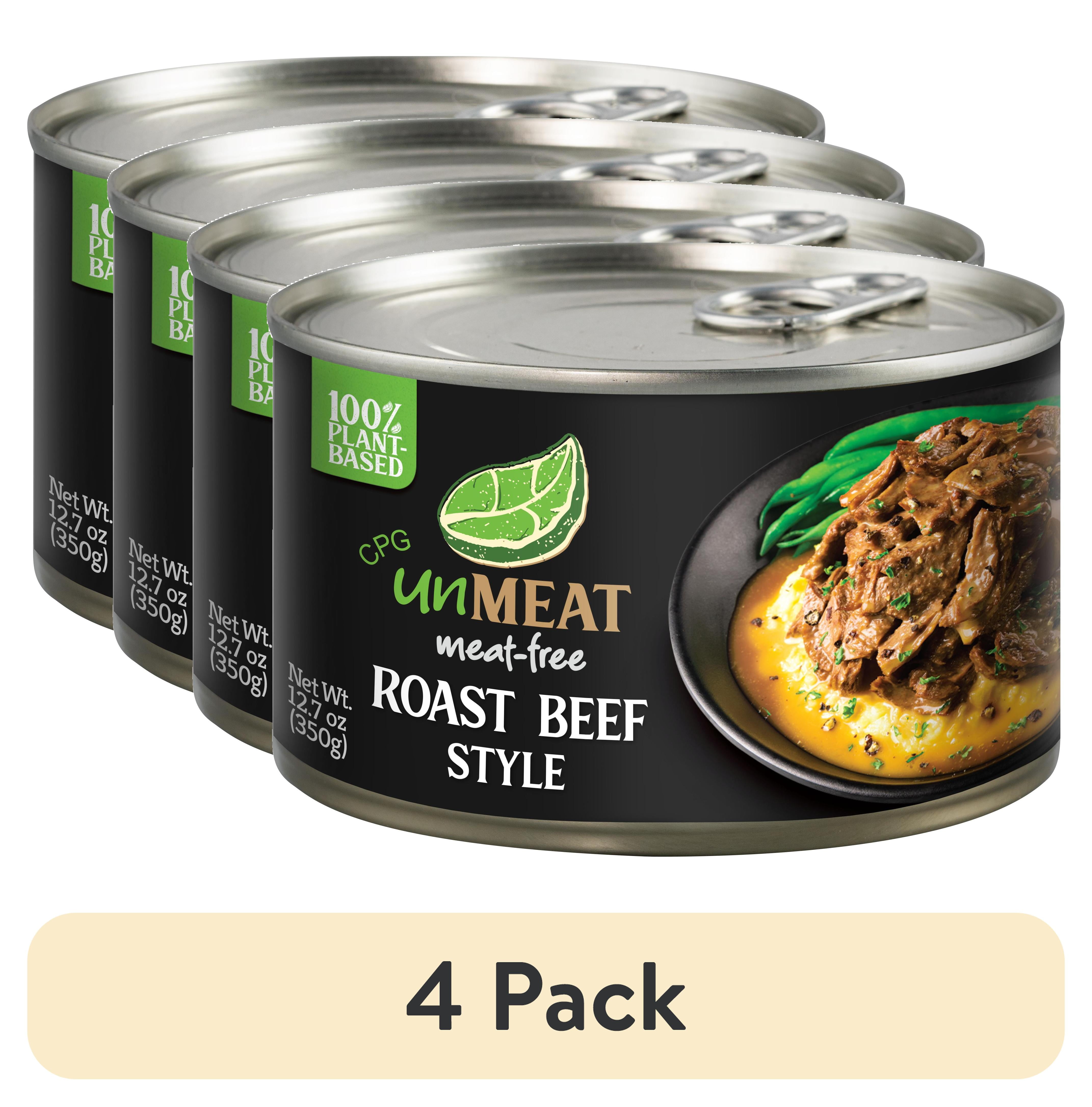 (4 pack) CPG unMEAT Roast Beef Style, 12.7 oz Can - Walmart Business ...