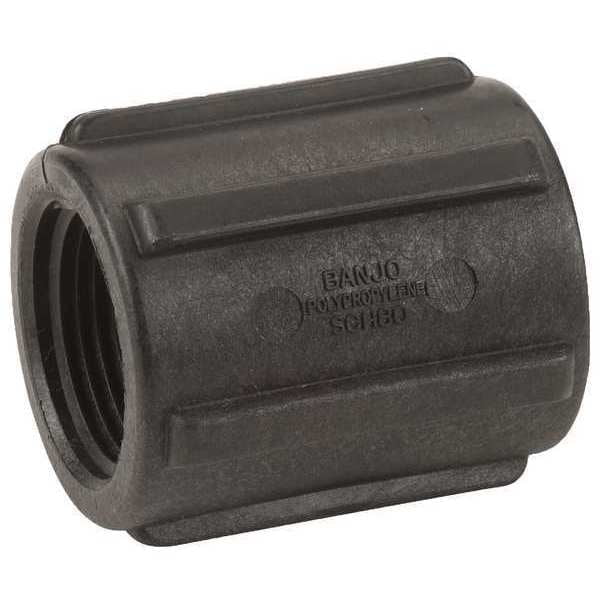 CPLG100 Banjo Polypropylene Pipe Fitting, Coupling, Schedule 80, 1" NPT ...