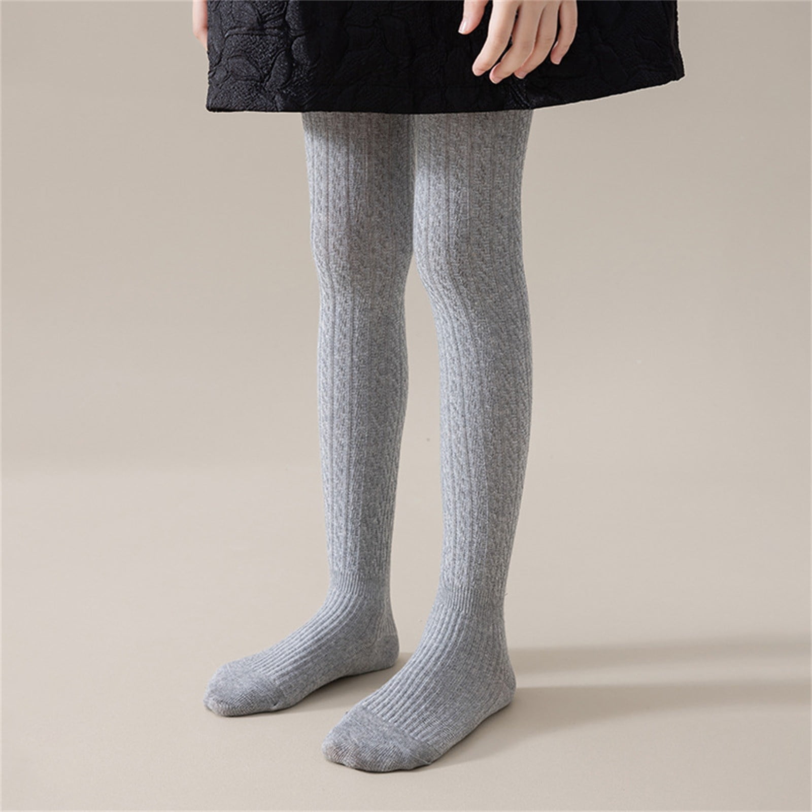 CPNG Baby Girls Cable Knit Thick Tights Seamless Solid Color Cotton ...