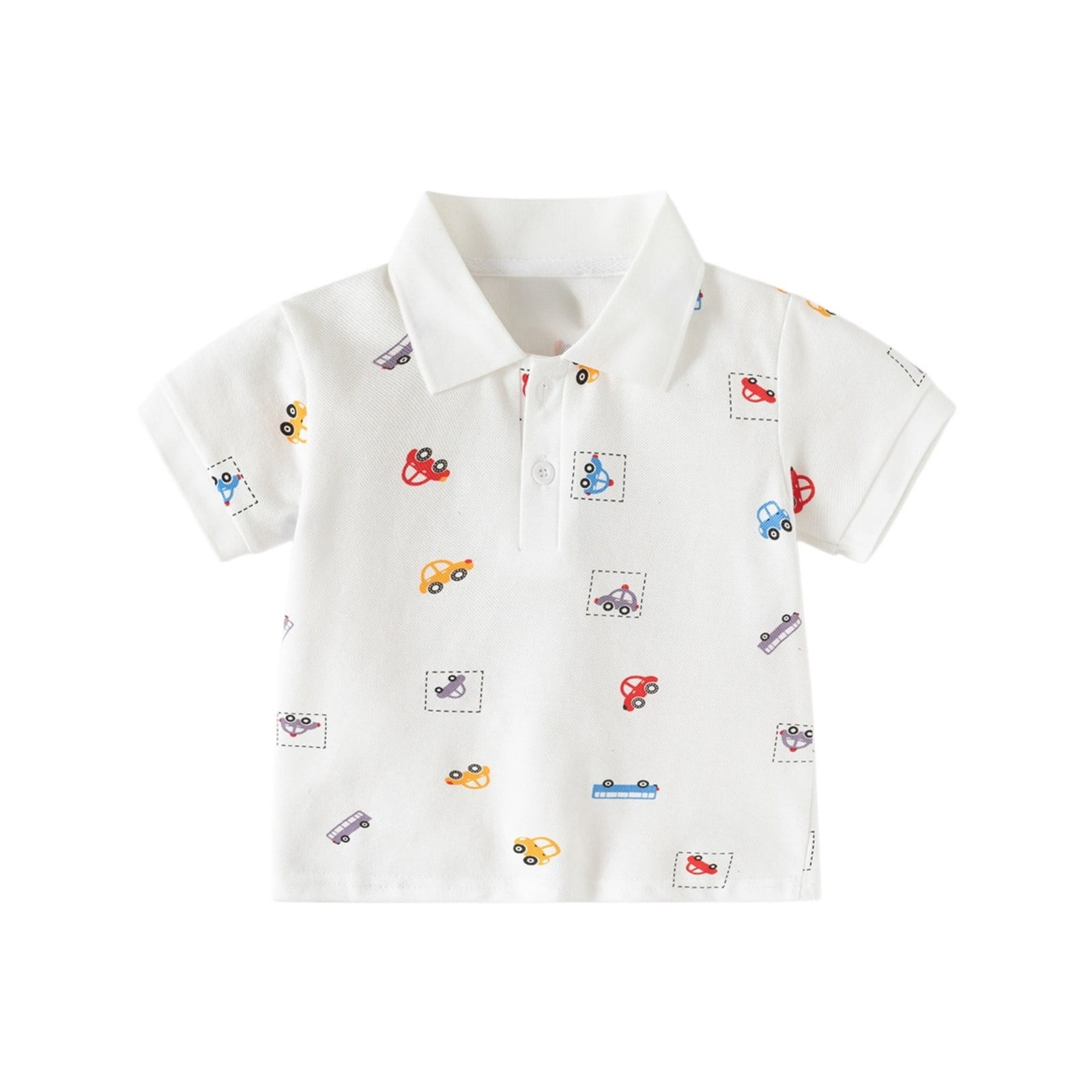 CPNG Boys Cute Shirts Short Sleeve Collared Casual Shirt Kids Summer ...