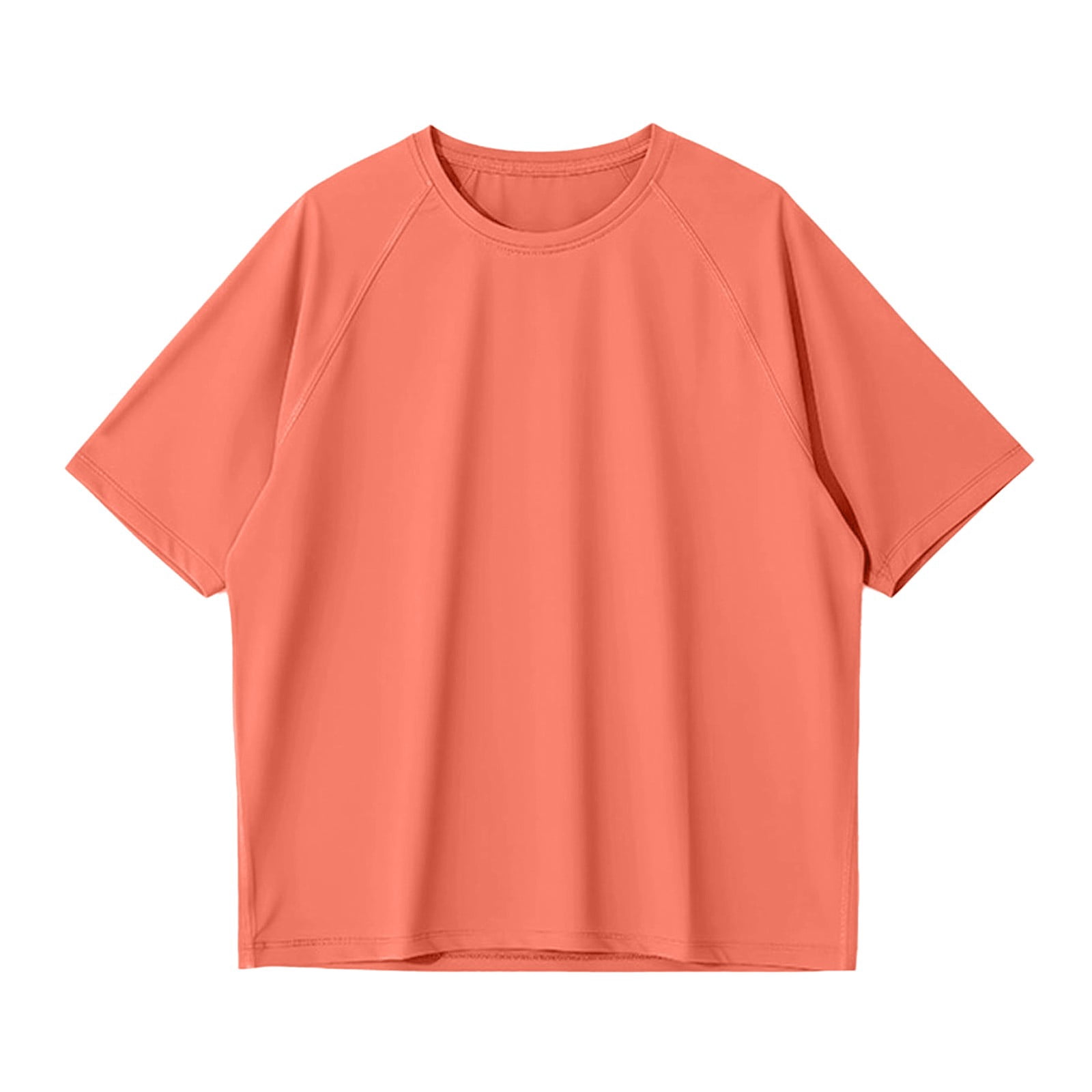 CPNG Boys and Girls Quick Drying Sports T-Shirt Solid Color Round Neck ...