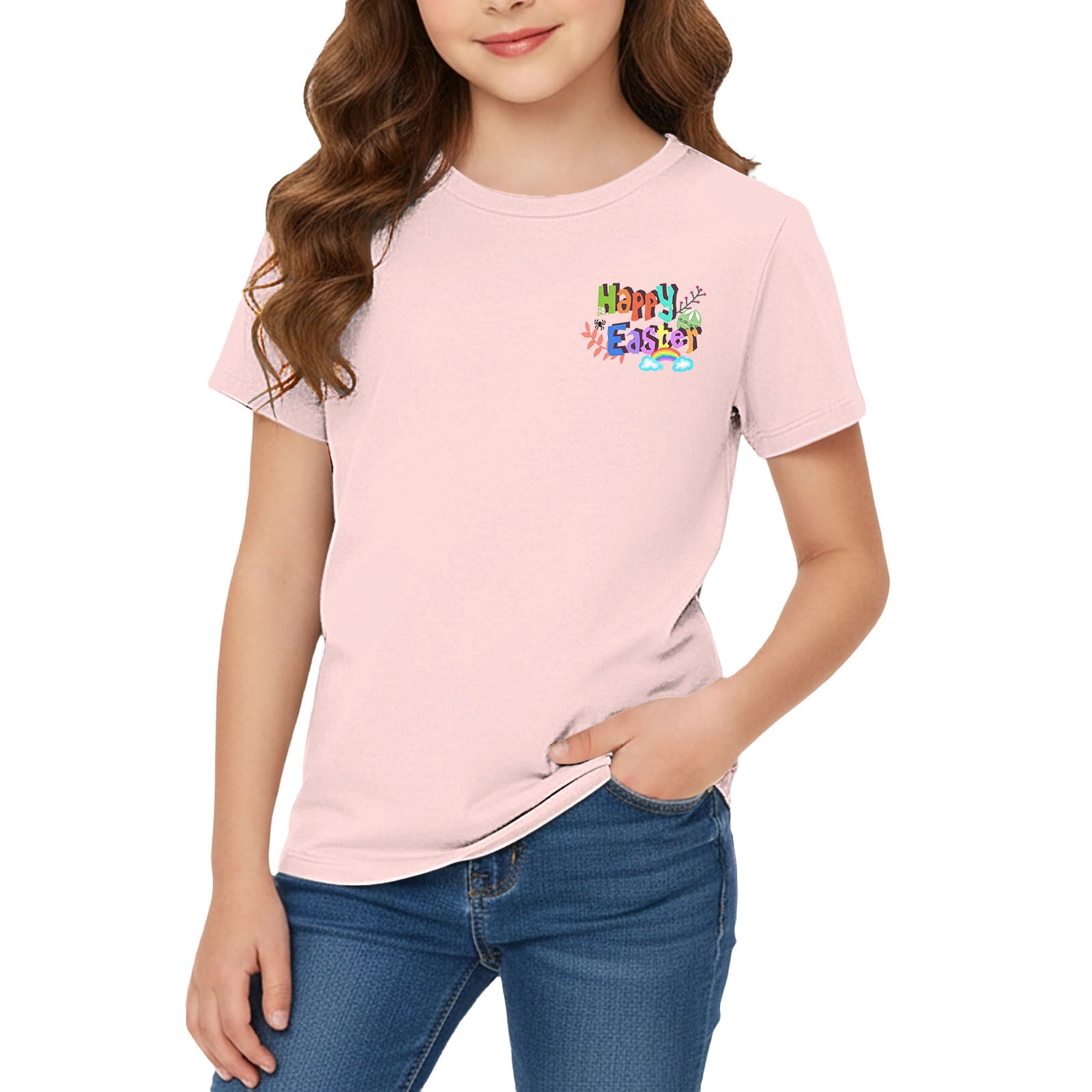 CPNG Children's Girls and Boys T Shirt Happy Easter Letter Print Loose ...