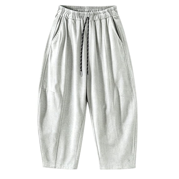 CPNG Girls Casual Sweatpants Wide Leg Elastic High Waisted Solid Color ...