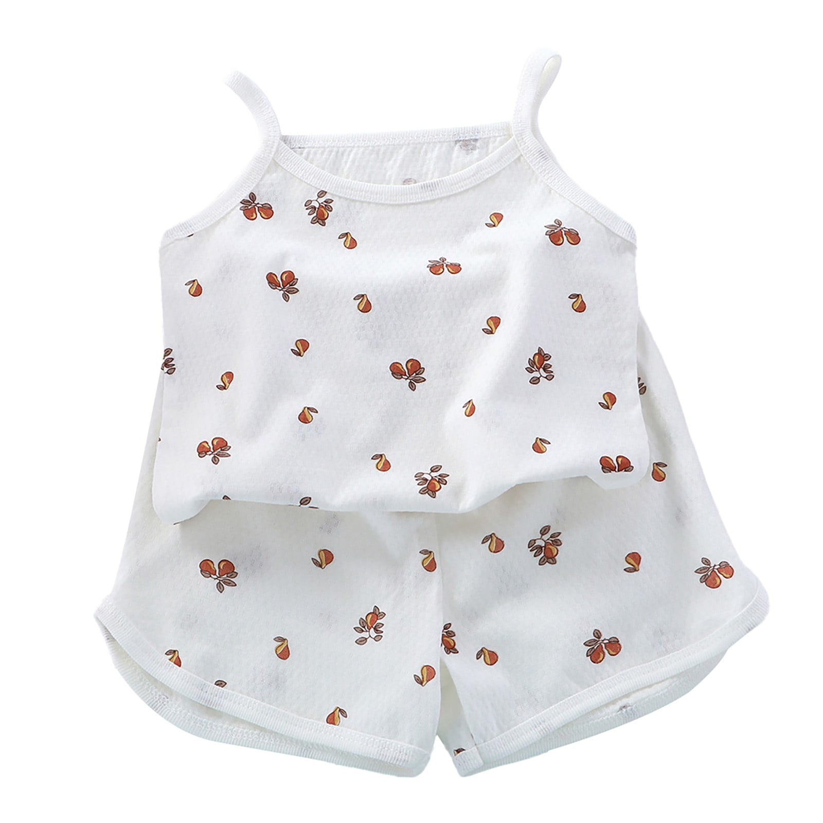 CPNG Girls Cotton Print Vest Top Shorts 2 Peice Sets Baby Girls Outfits ...