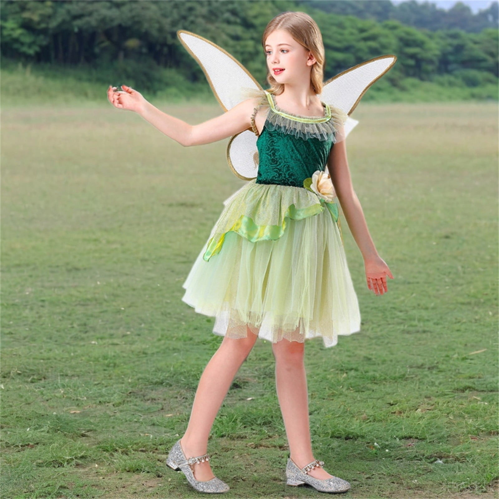 CPNG Girls Halloween Fairy Costume Classic Dress Sleeveless Lace A Line ...