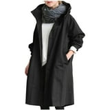 CPNG Girls Long Trench Coat Rain Jacket Single Breasted Hooded Overcoat ...