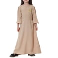 CPNG Girls' Muslim Maxi Dress - Bell-Sleeve Full-Length Gown with ...