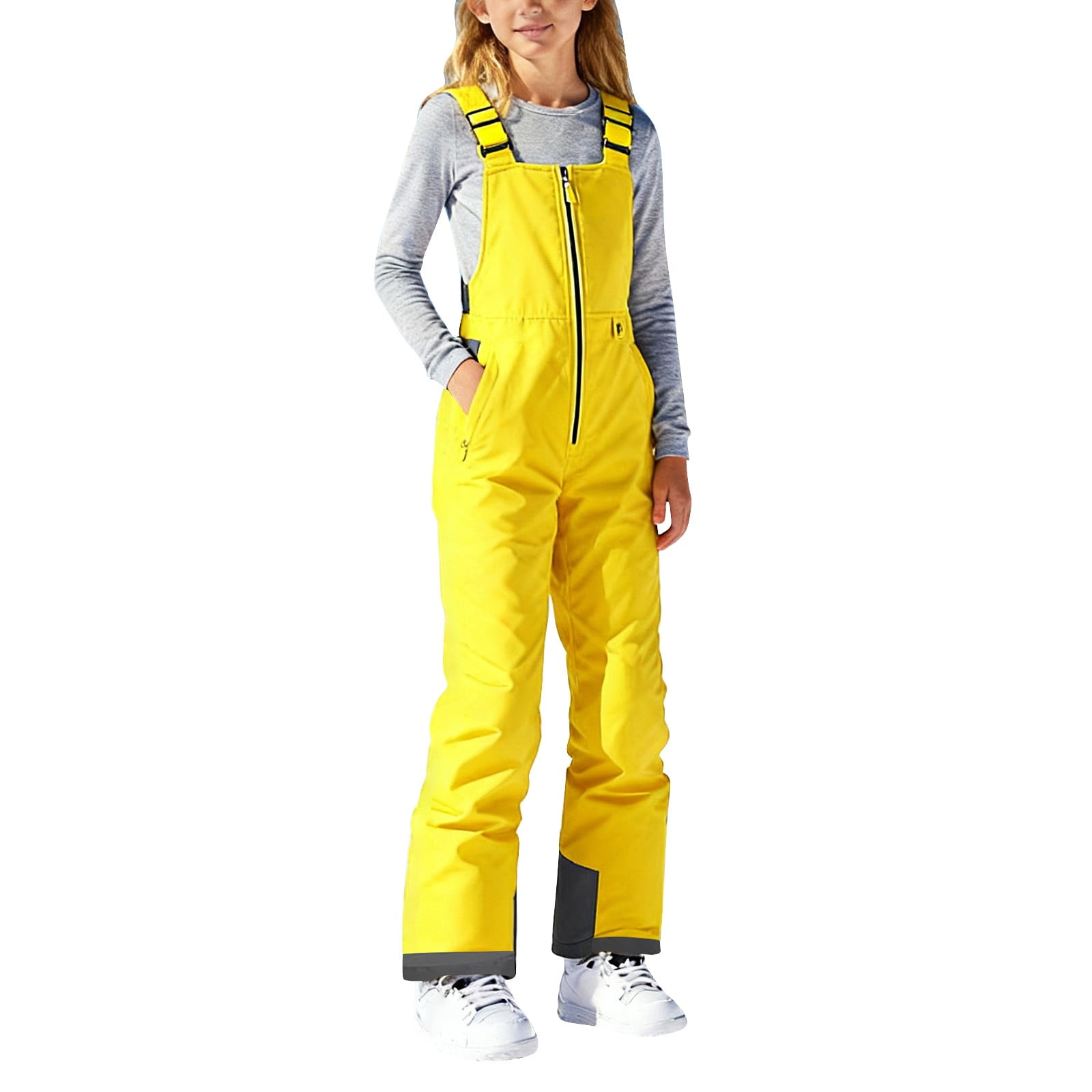 CPNG Girls Snow Pants Kids Snow Bibs Waterproof Insulated Ski Pants ...