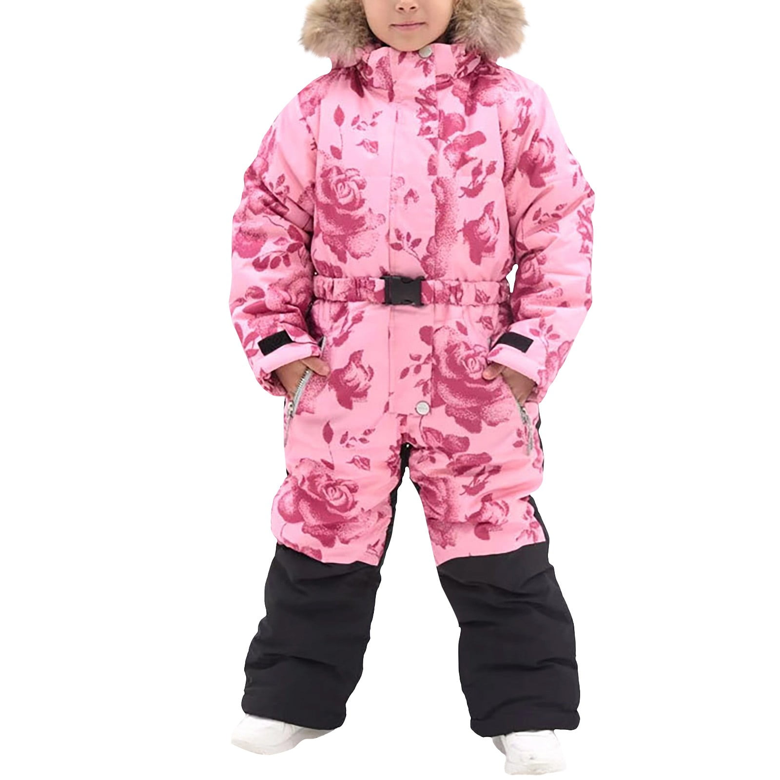 CPNG Girls Snow Suit One Piece Snowsuit Waterproof Windproof Winter ...
