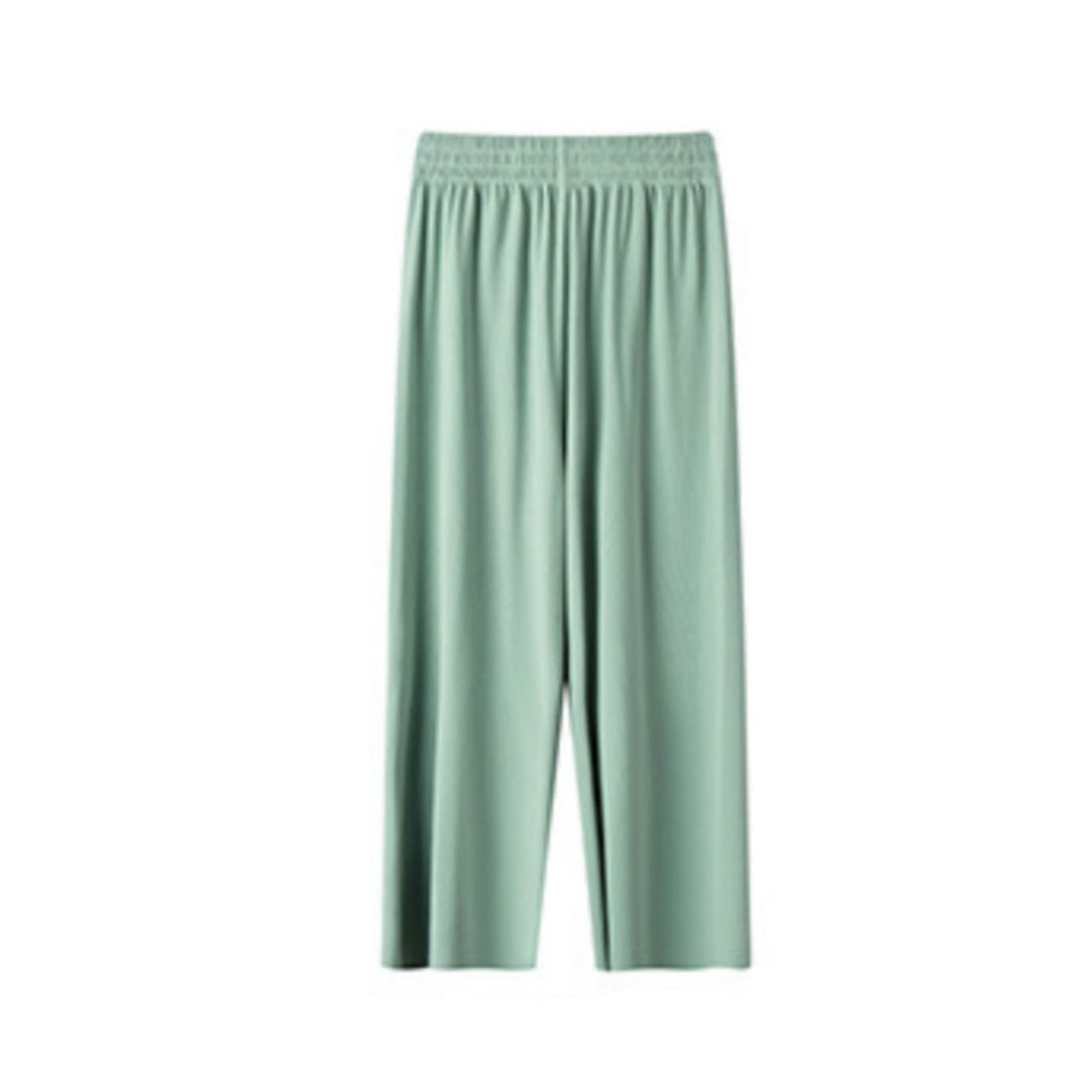 CPNG Girls Wide Leg Casual Pants Spring Summer Ice Silk Loose Fit ...