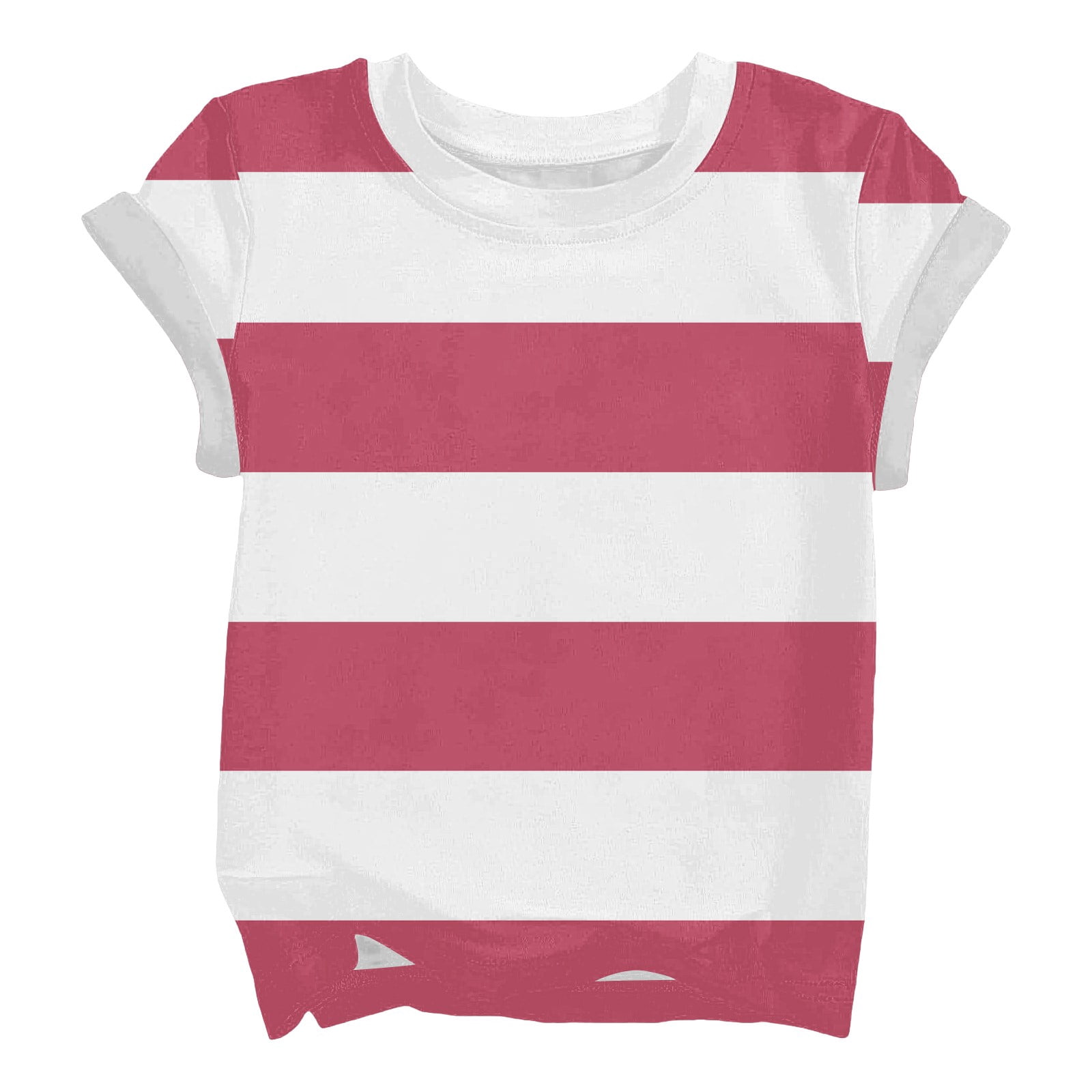 CPNG Girls and Boys Summer Striped T Shirts Round Neck Short Sleeve ...