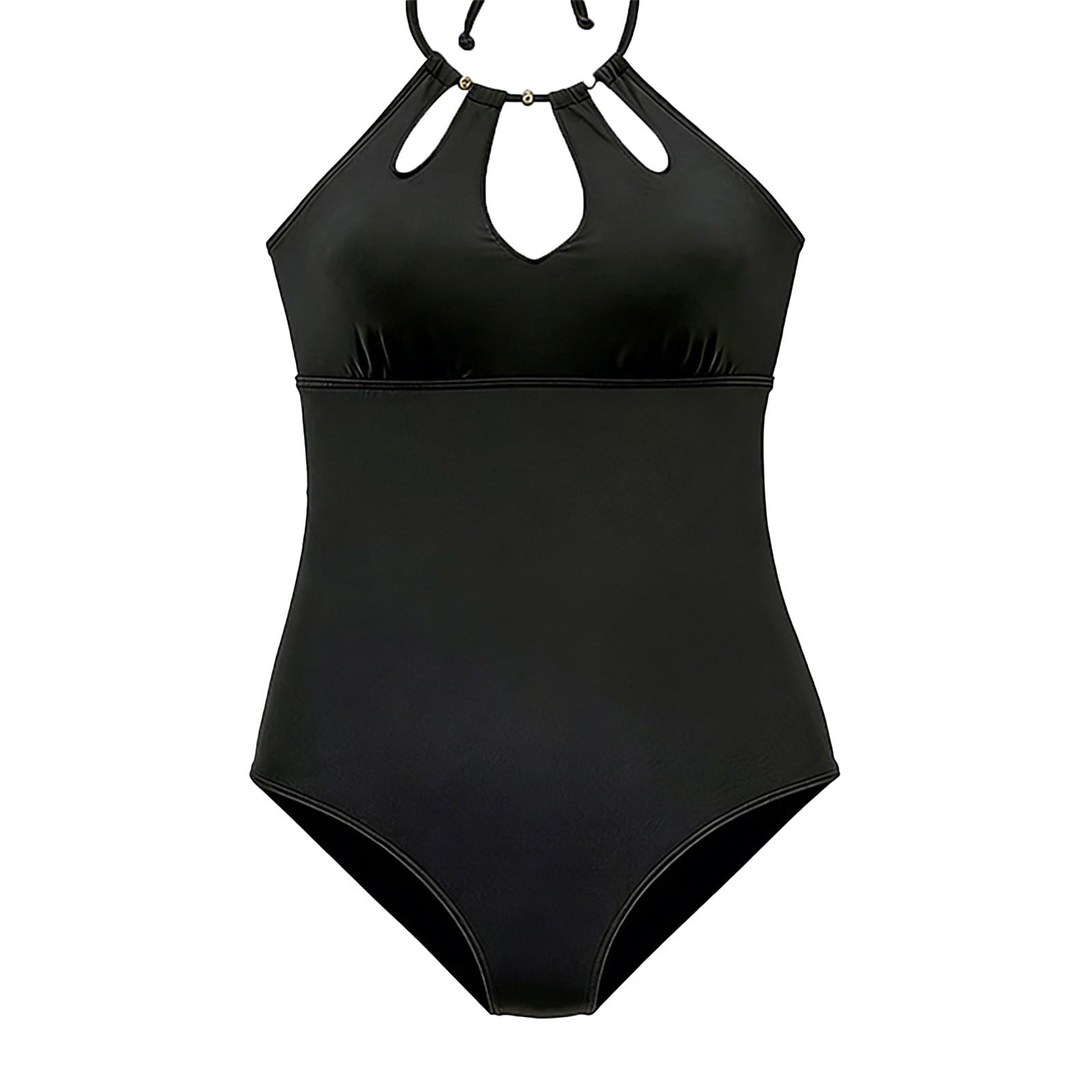 CPNG Kid Girl's One-Piece Halter Swimsuit – Keyhole Front Design with ...