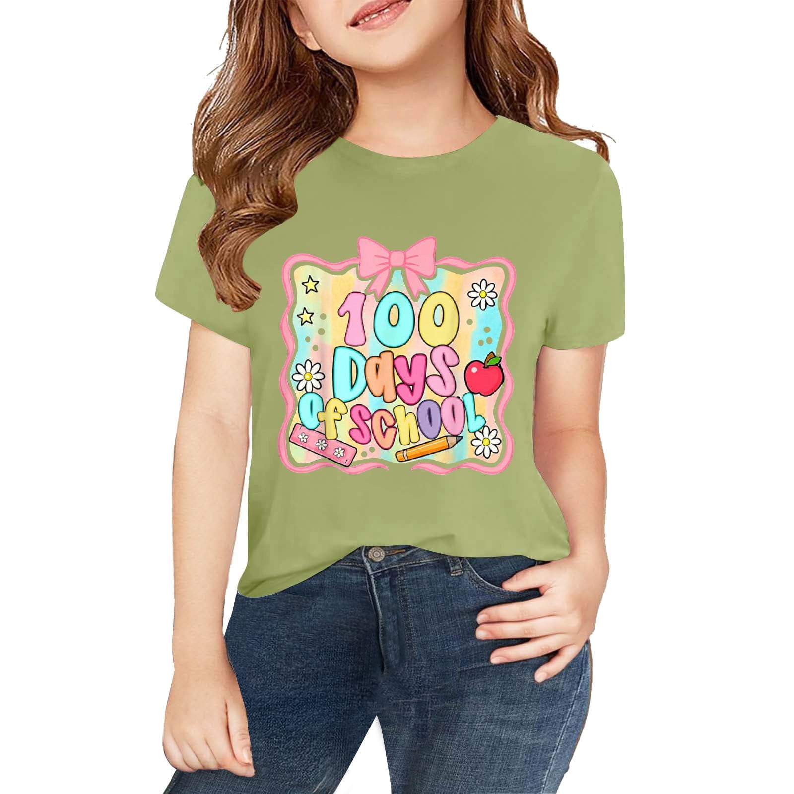 CPNG Kids' 100 Days of School Celebration T-Shirt - "100 Days of School ...