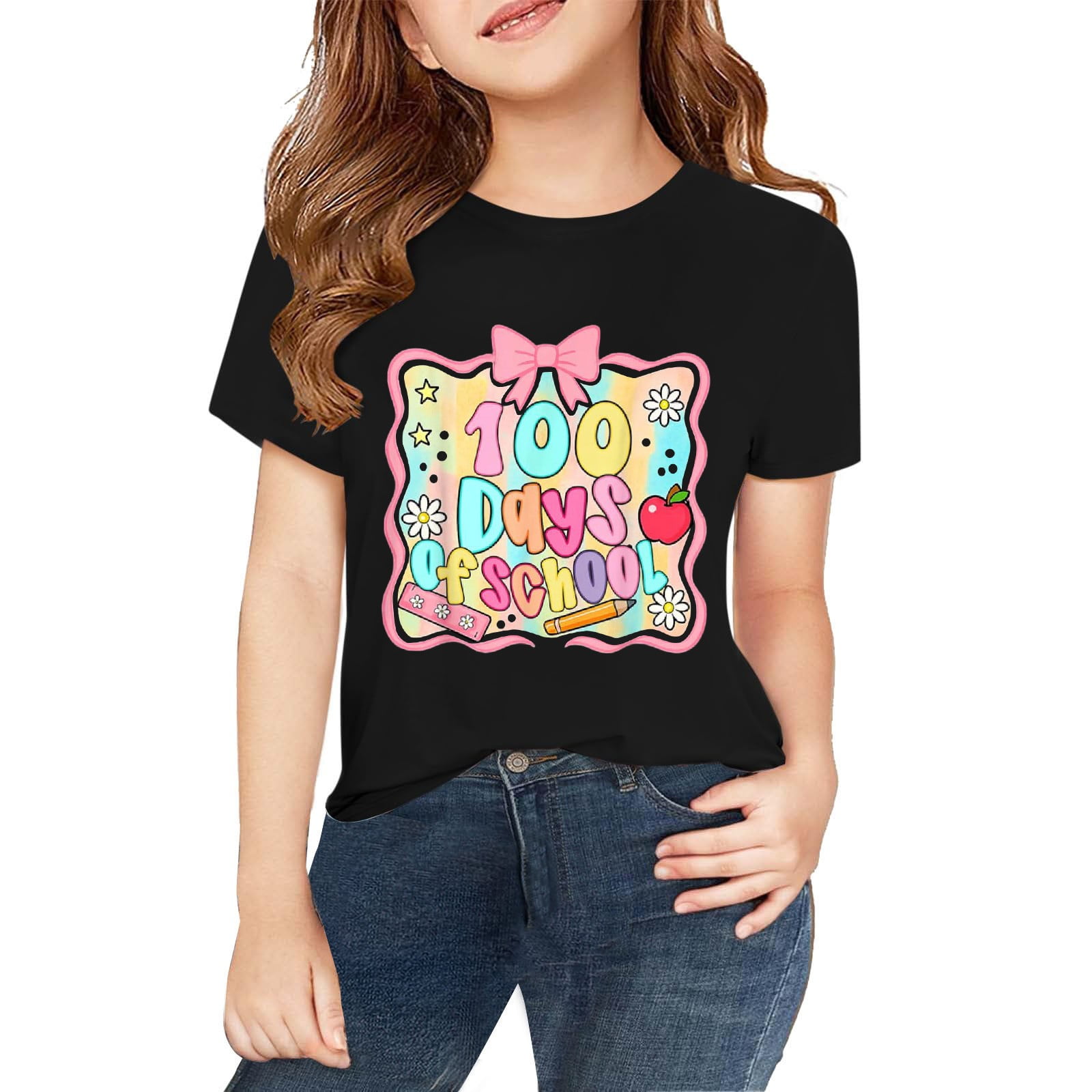 CPNG Kids' 100 Days of School Celebration T-Shirt - "100 Days of School ...