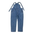 CPNG Kids Denim Bib Overalls, Adjustable Tie Shoulder Straps Casual ...