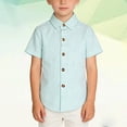 CPNG Kids' Short-Sleeve Button-Down Shirt: Striped Pattern, Collared ...