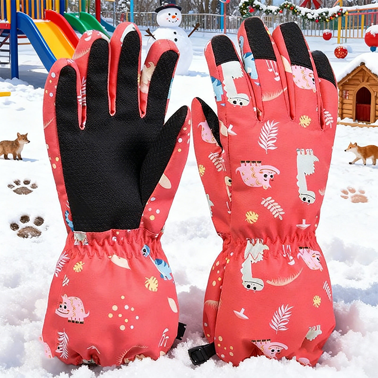 CPNG Kids Snow Gloves Ski Ice Skating Gloves Winter Warm and Waterproof ...