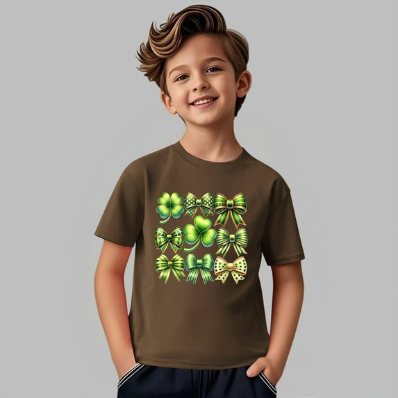 CPNG Lucky St. Patrick's Day Girl's Soft Short Sleeve T-Shirt - Vibrant ...