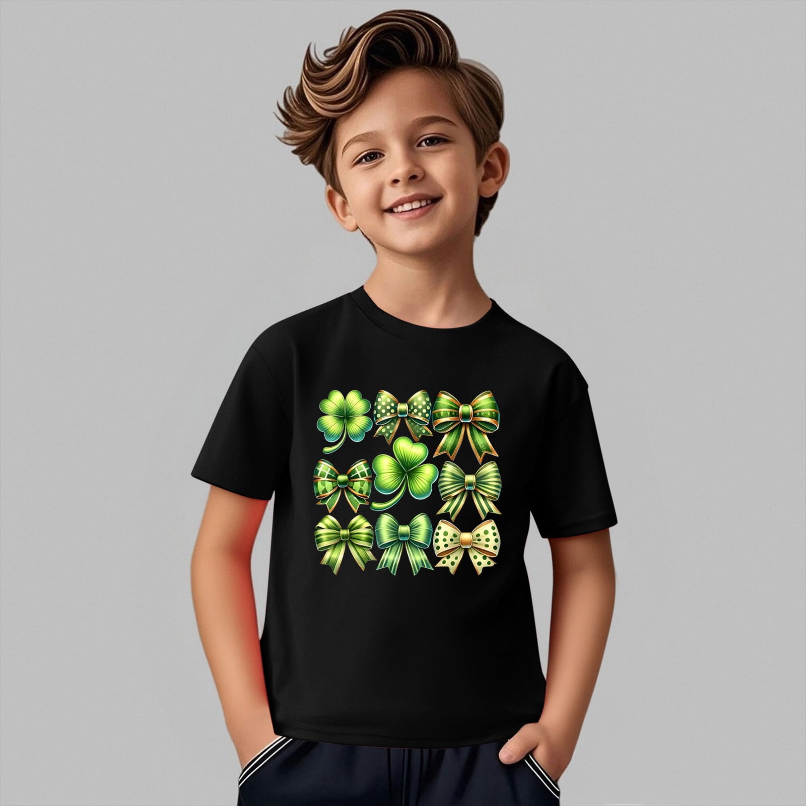 CPNG Lucky St. Patrick's Day Girl's Soft Short Sleeve T-Shirt - Vibrant ...